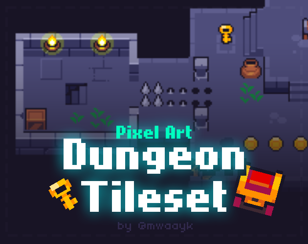 Pixel Art Dungeon Tileset by mwaayk Pixel Art Dungeon Tileset by mwaayk