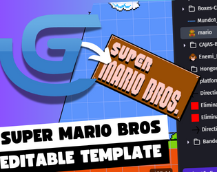 Super Mario Bros Clasic Editable Template In Gdevelop by DRAX GAMES