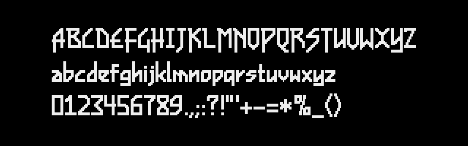 Pixel Font - MANTICORE by somepx