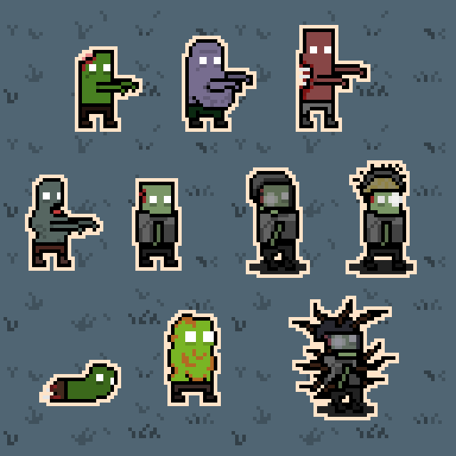 Dawn Of Pixels Zombies Asset Pack by Kepler's Orbit