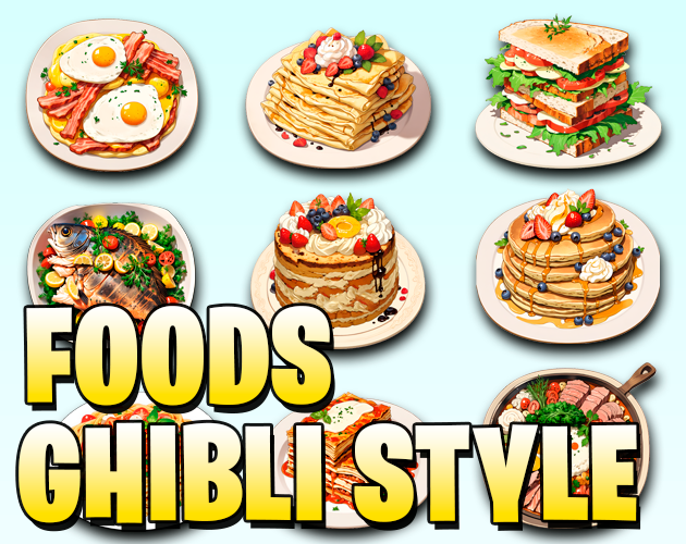 Food Studio Ghibli-inspired Sprite Pack by PabloGameDev
