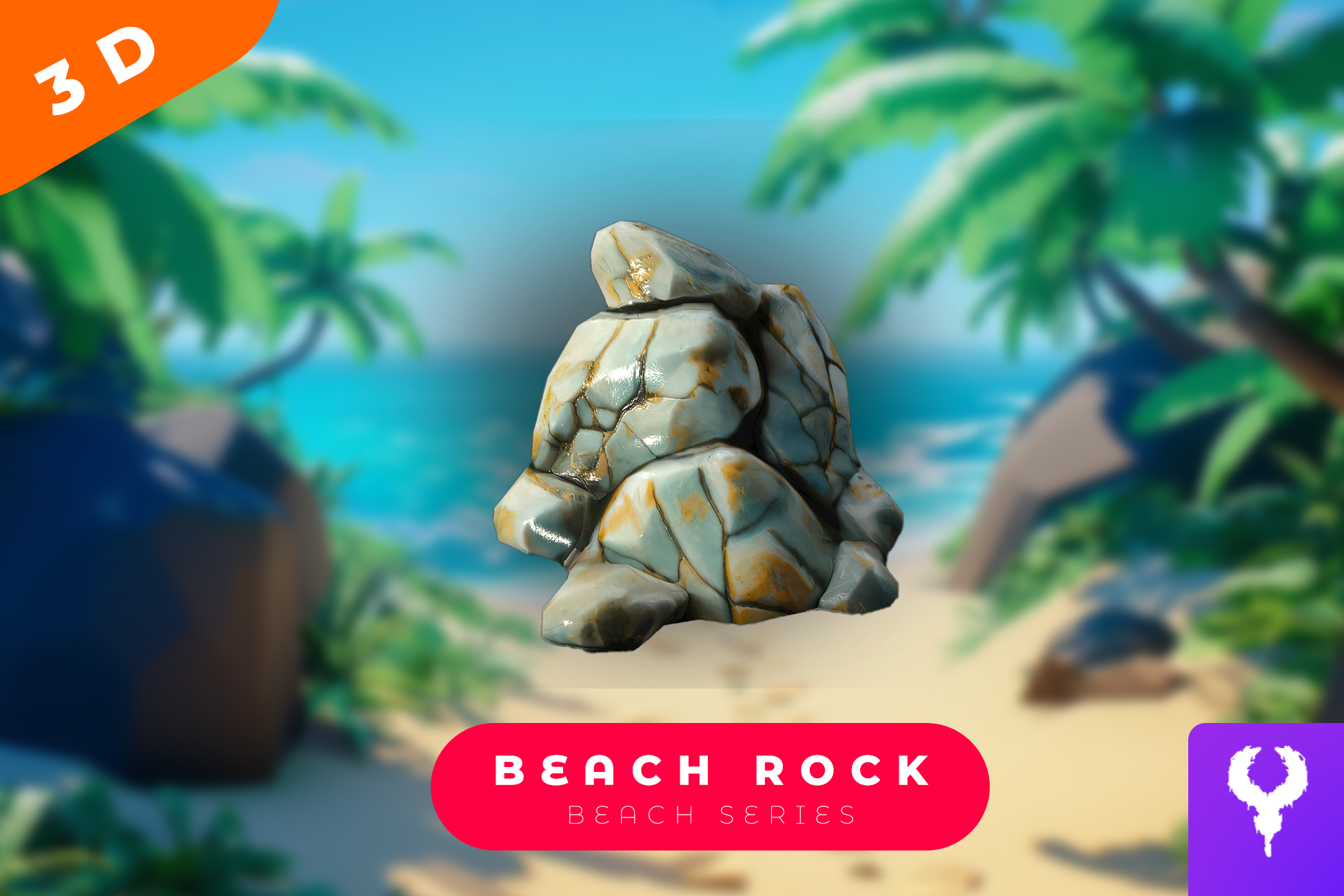 Stylised Beach Rock by golemkin