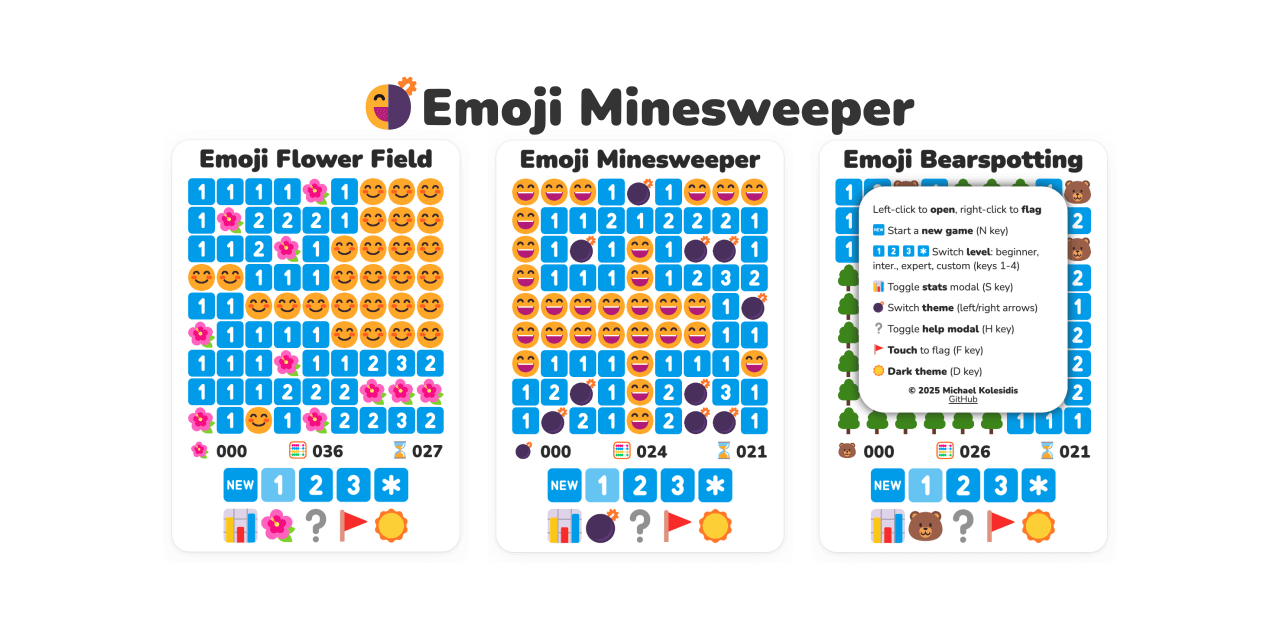 Emoji Minesweeper by michaelkolesidis