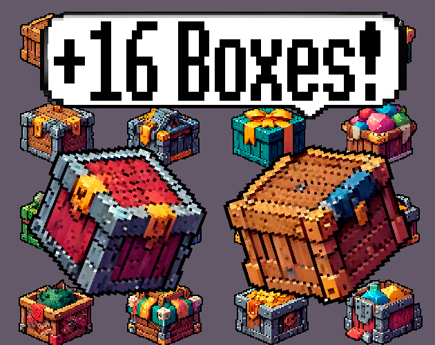 Pixel art Sprites! - Boxes! #1 - Items/Objets/Icons/Tilsets by Pixel ...