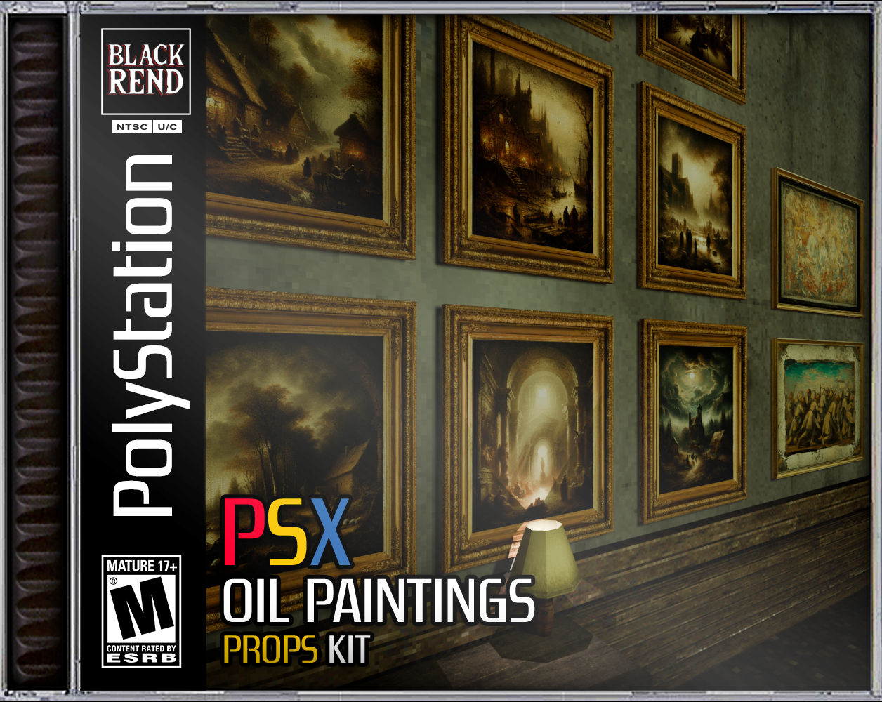 Retro PSX Assets - Old Oil Painting Kit by sourpickle35