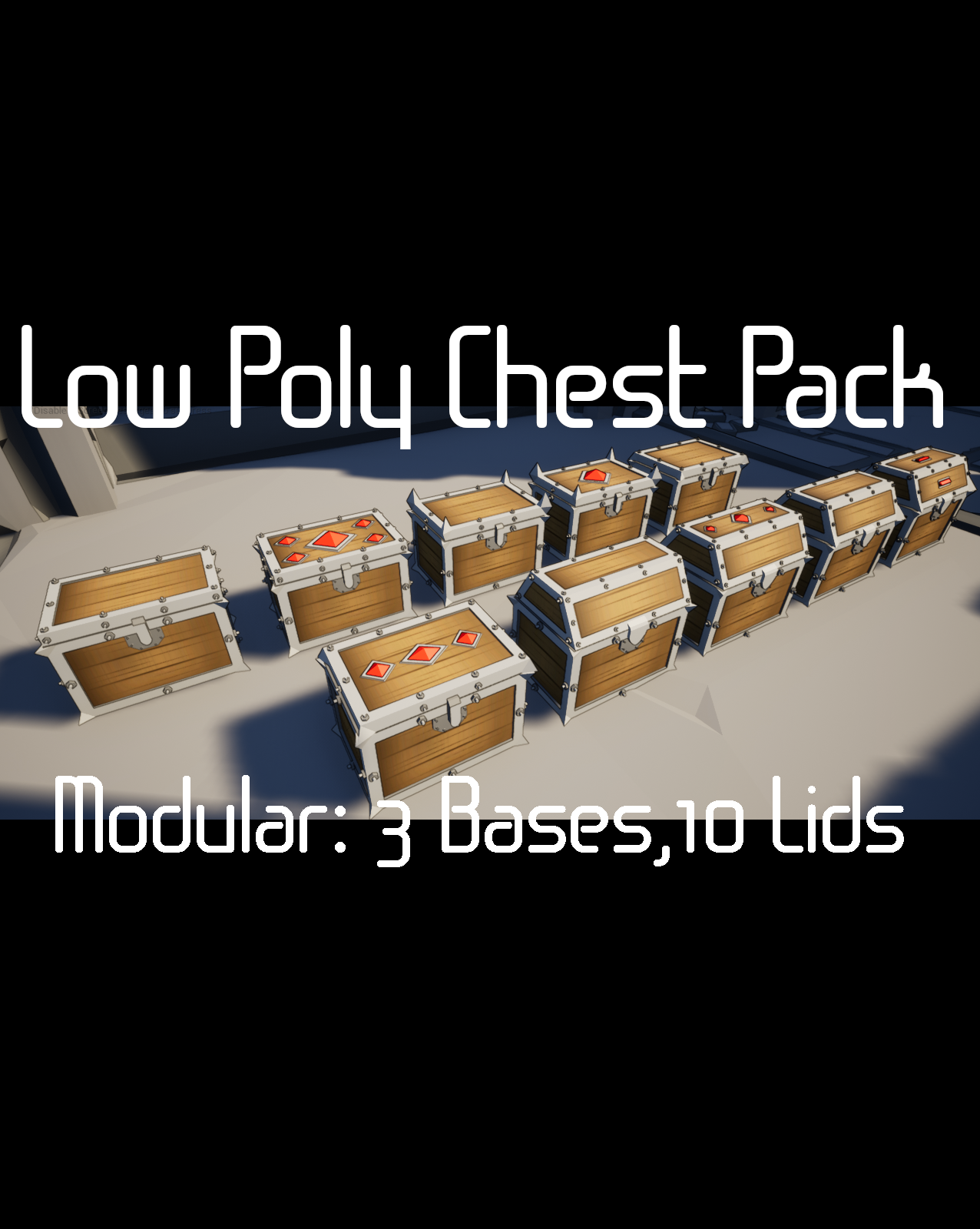 Low Poly Chest Pack (Modular) 30+ Combinations by GrumpyMunkyIndy
