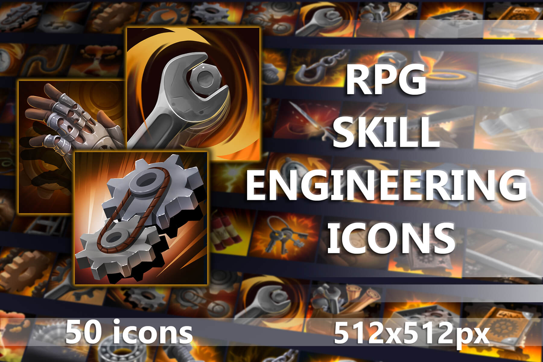 Engineering Skills Icon Pack by Free Game Assets (GUI, Sprite, Tilesets)