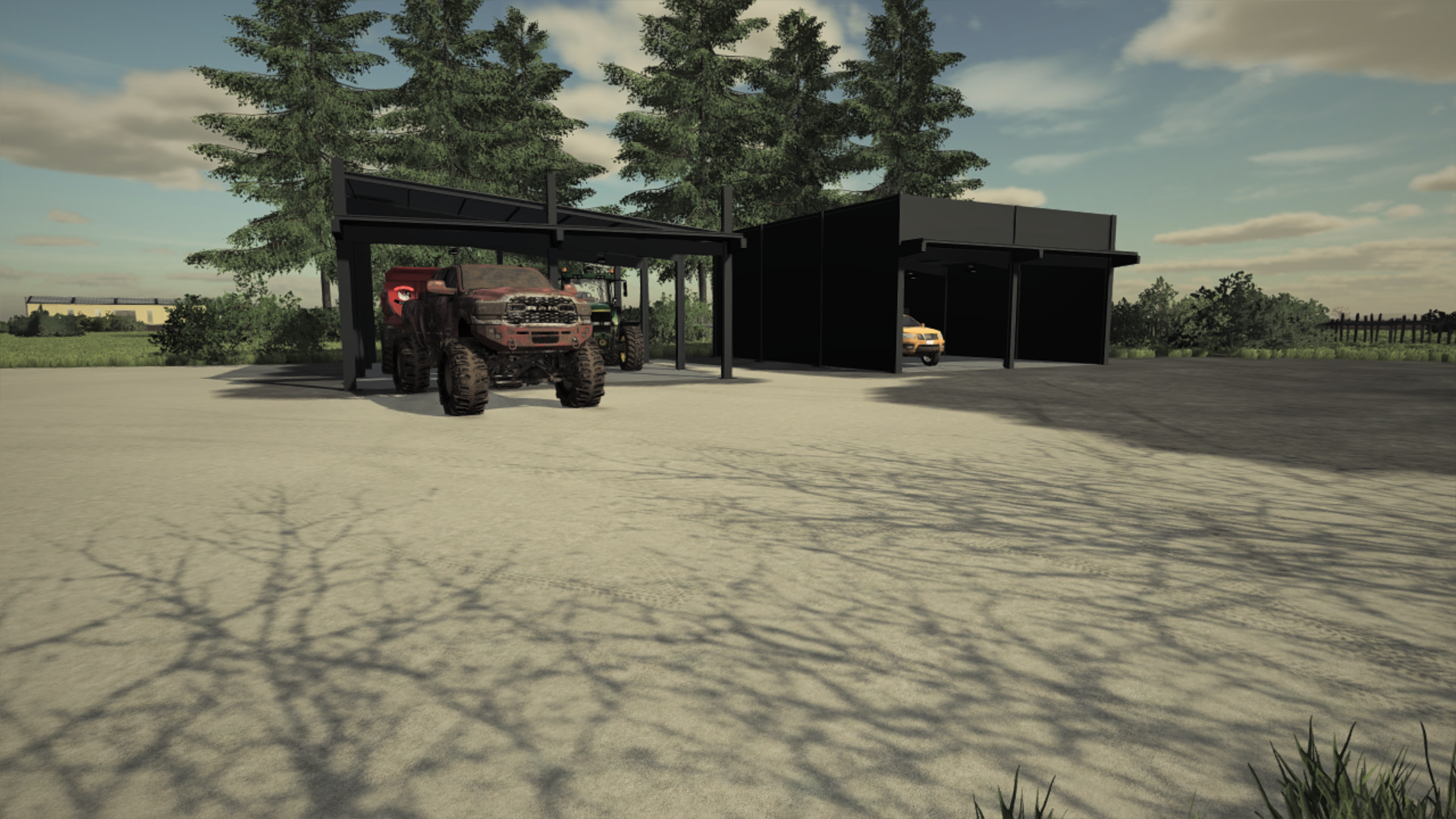 FS22 Two Bay Steel Garage by Newell_Gaming