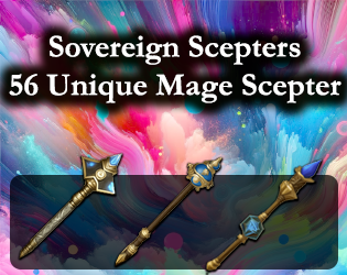 Sovereign Scepters - 56 Unique Mage Scepter [512x512 Icons] [Hybrid AI ...