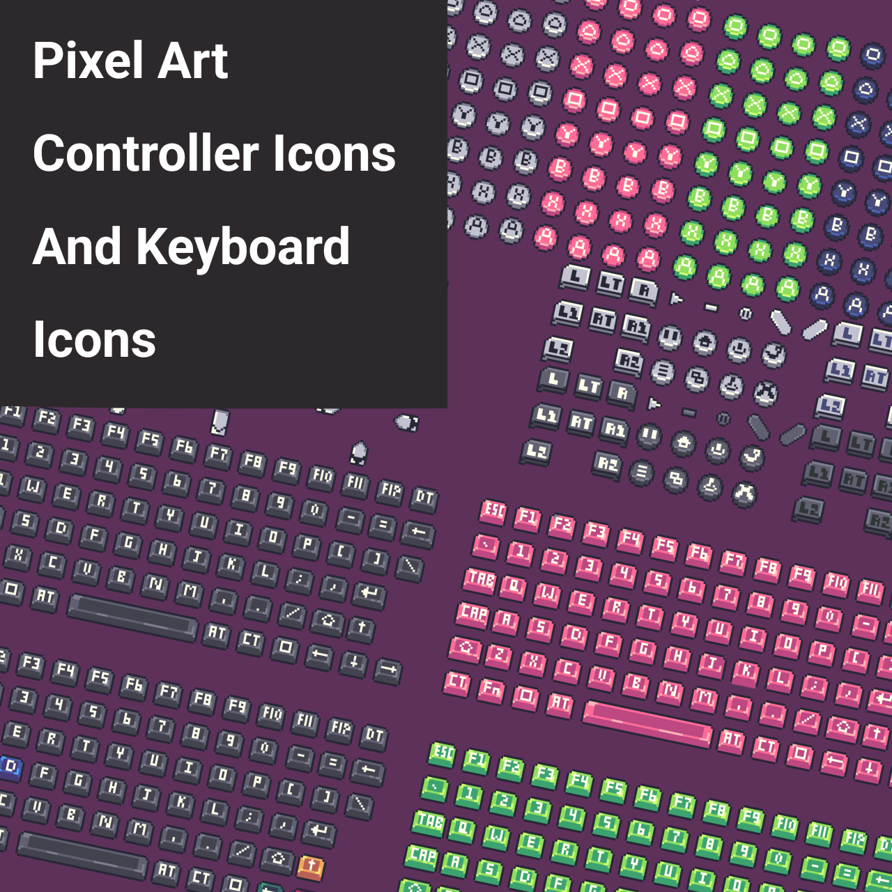 Controller icons and keyboard Icons by Static Knight