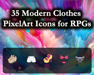 35 PNG Modern Clothes PixelArt Icons for RPGs by The Circle - Games ...