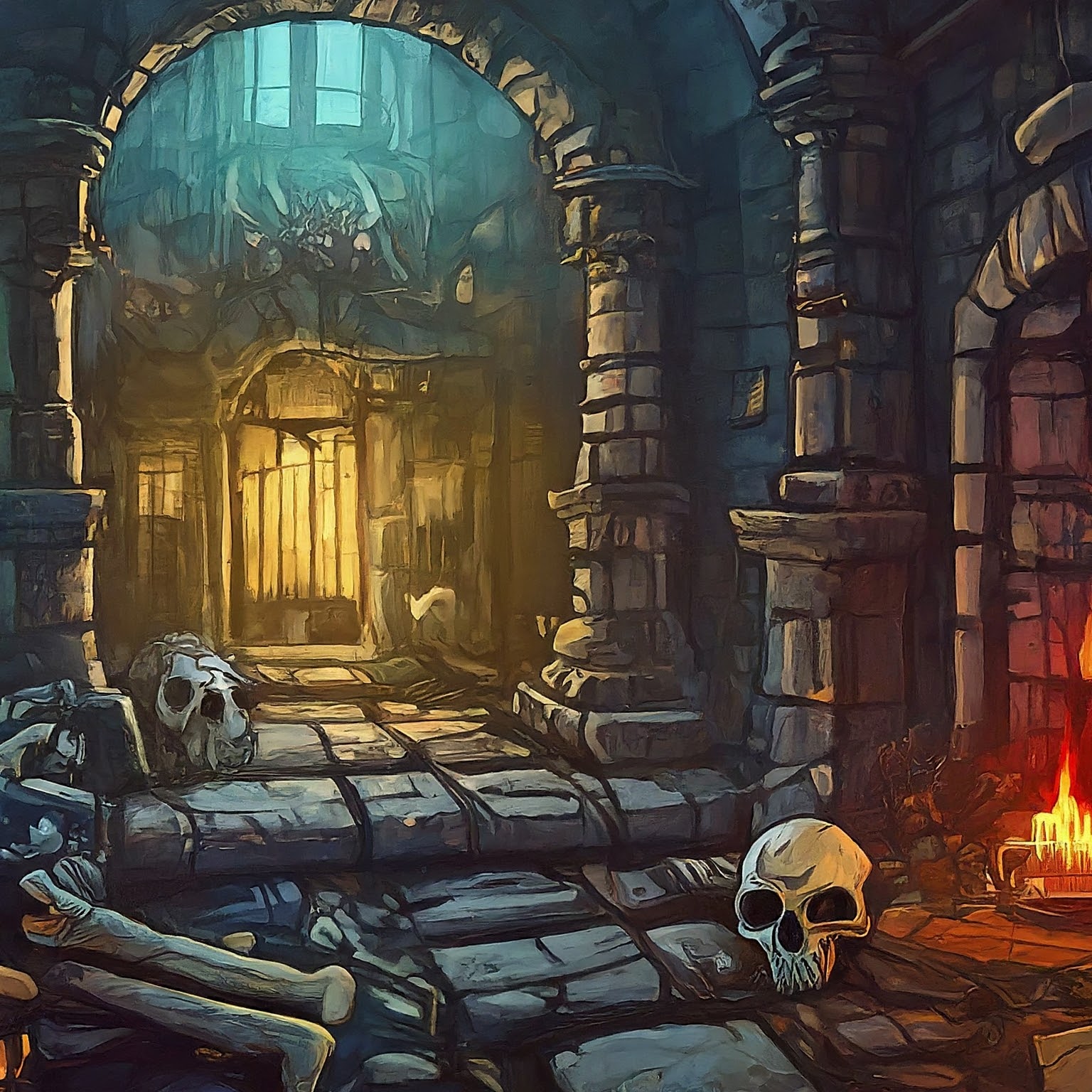 Free CC0 Dungeon Backgrounds Pack by The Outlander