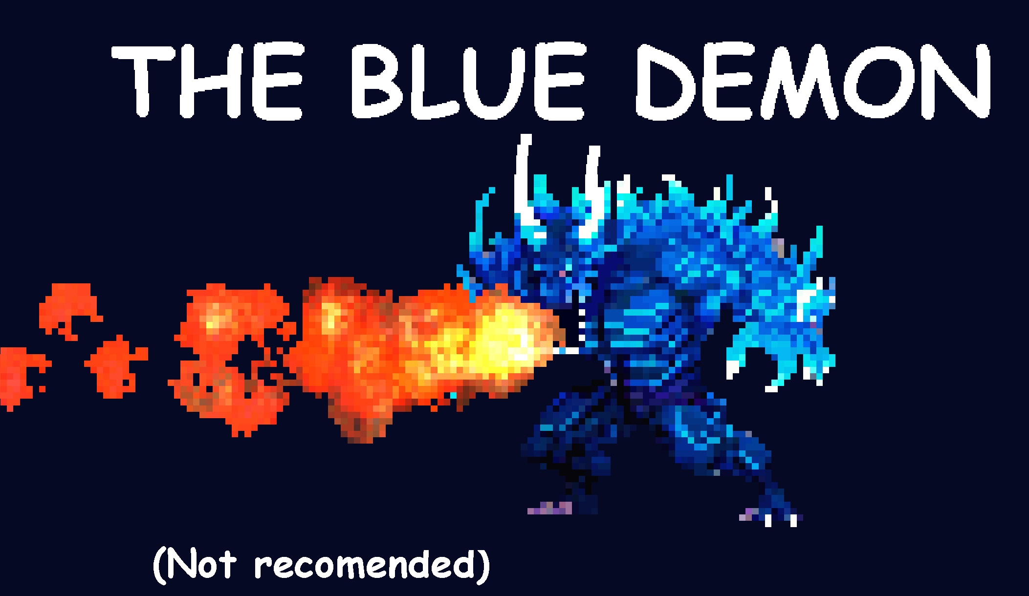 Blue Demon Pixel Art By AngeloDev 