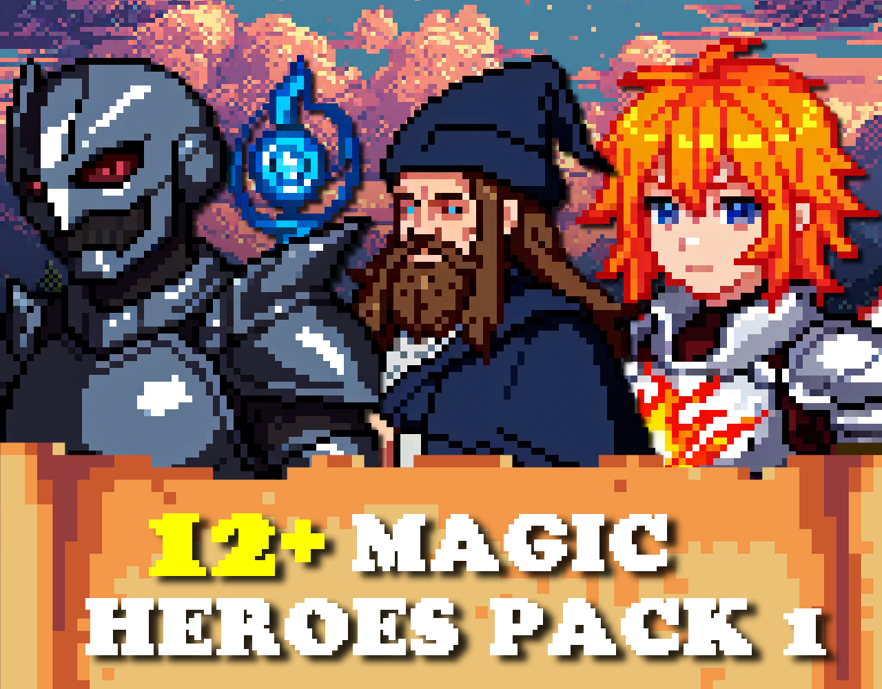 RPG Portrait Magic Heroes - Pixelart / Pixel Art sprite Bust Pack RPG ...