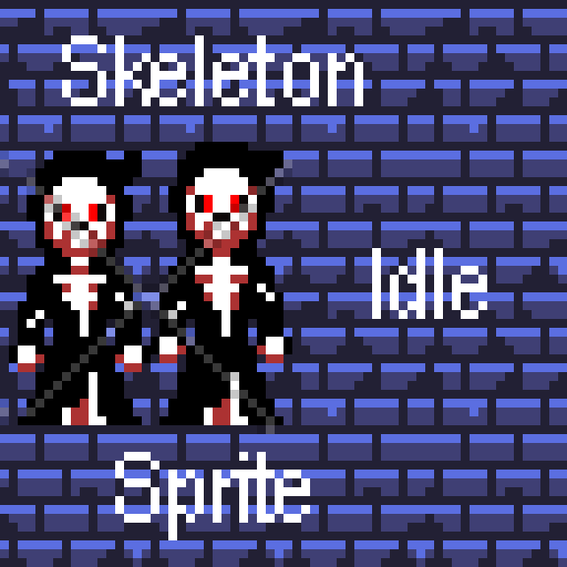 Skeleton Idle Sprite 16x32 by Miqueias Pasur