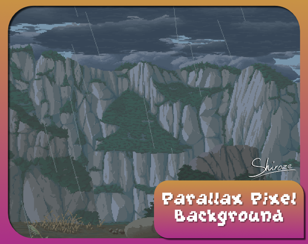 Stormy Mountains - Parallax Background by Shiroze