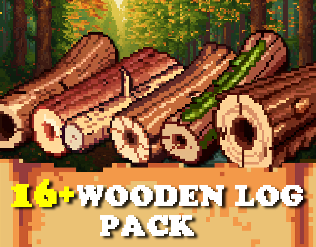 16+ Wooden Log Pack - Pixelart / Pixel Art sprite Forest RPG Fantasy LumberJack Tree Pack by ...