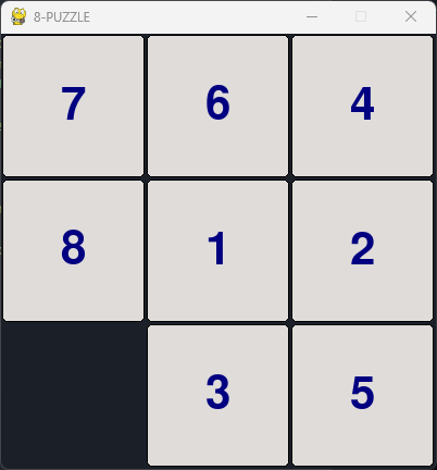 8-puzzle game with AI by dinoh__sandys