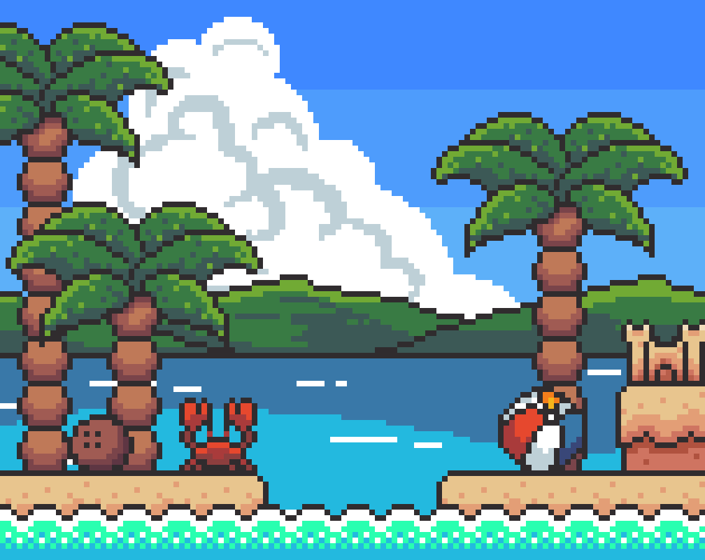 2D 16px Beach Tileset by Segart