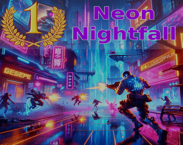 Neon Nightfall by Bogdan Cenusa, CozyCoupleCoding