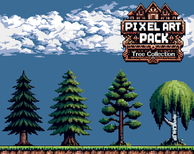 Pixel Art Pack - Tree Collection 2 by CloudVortexGames