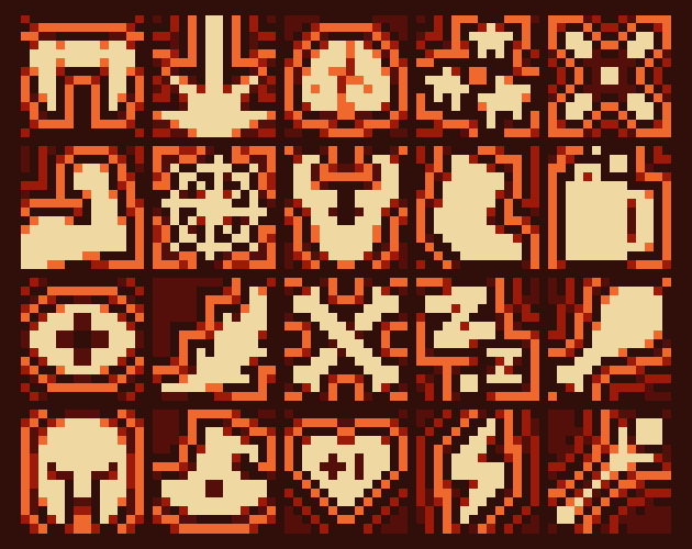 500 Pixel Art Status Effect Icons by MedievalMore