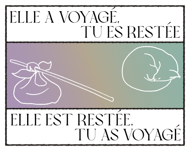 Elle a voyagé, tu es restée / Elle est restée, tu as voyagé by Côme ...