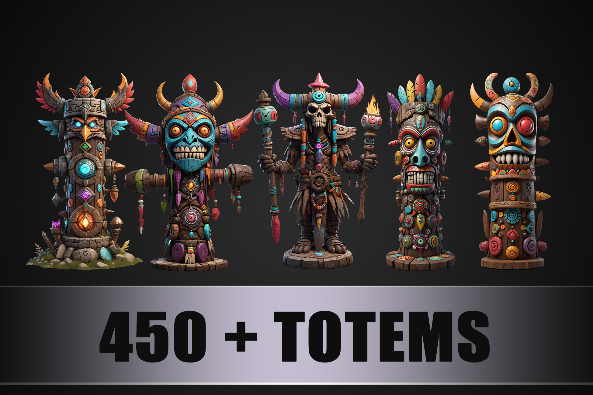 Hi-Def Totems Pack 1 - 454 Sprites by FortressSide