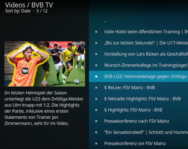 BVB TV for Kodi by daphnomancer