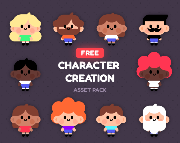 Free - Character Creation Asset Pack by nemo