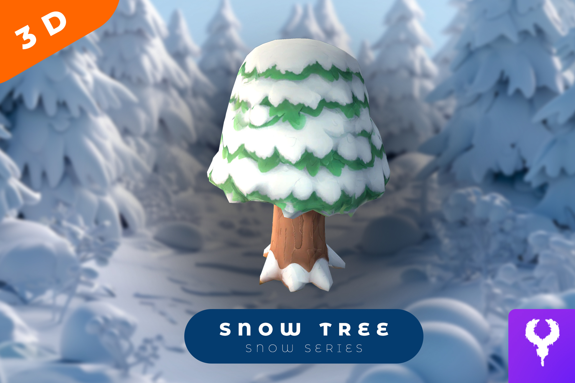 Cartoon Snow Tree by golemkin