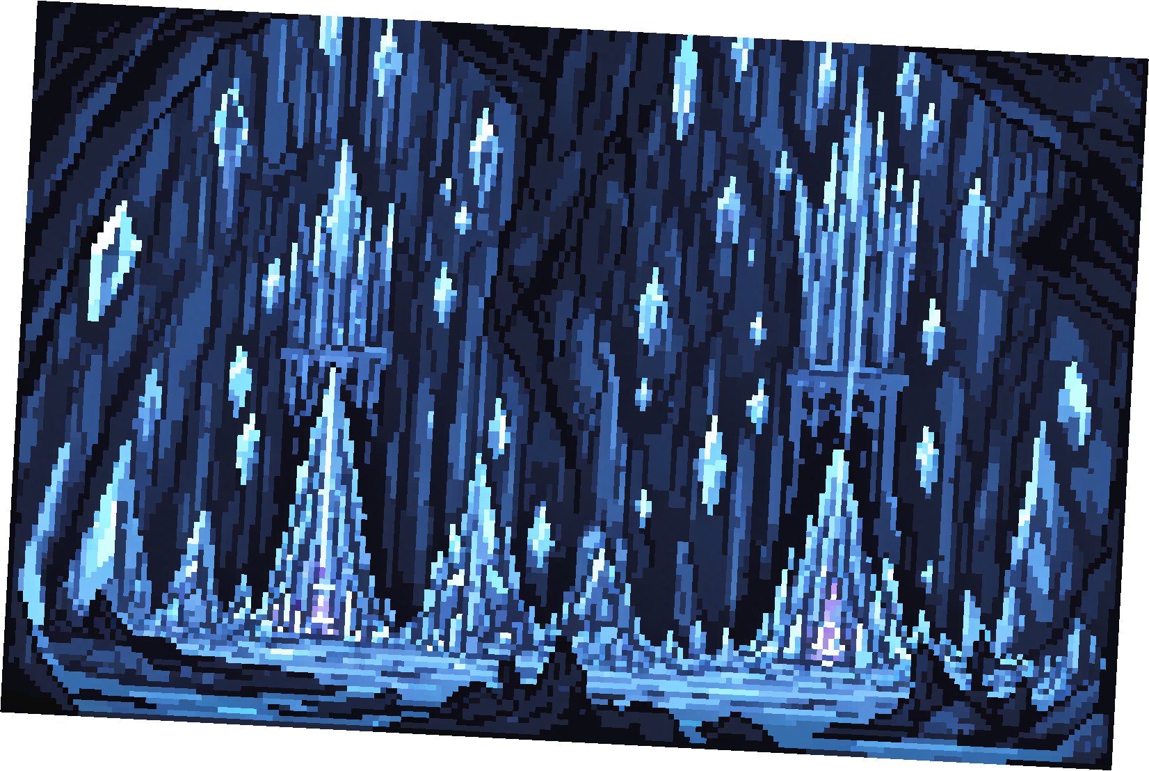 5 beautiful Crystal Cave Backgrounds Assets - Pixelart / Pixel Art sprite Fantasy Cavern Pack ...