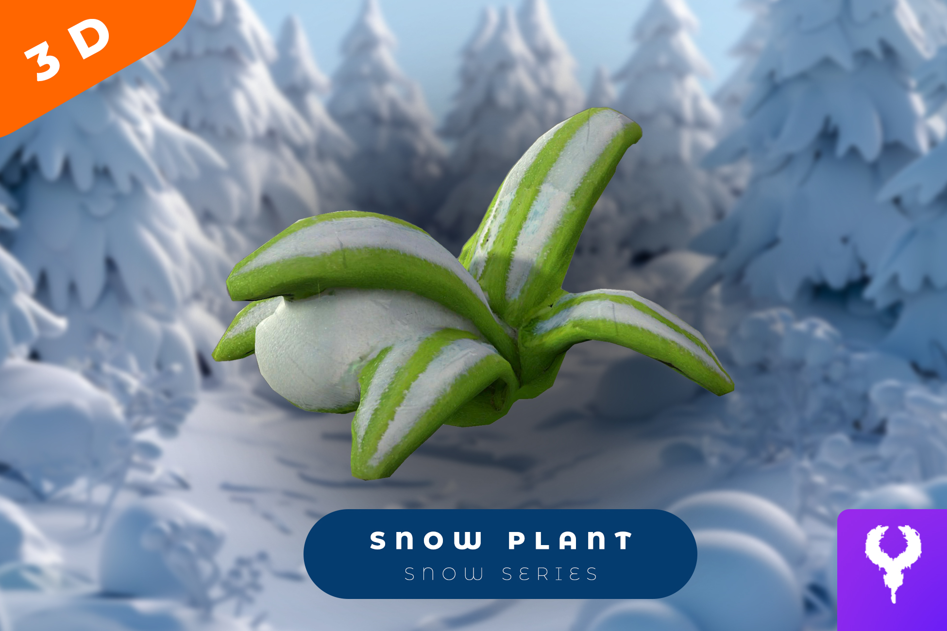 Cartoon Snow Plant by golemkin
