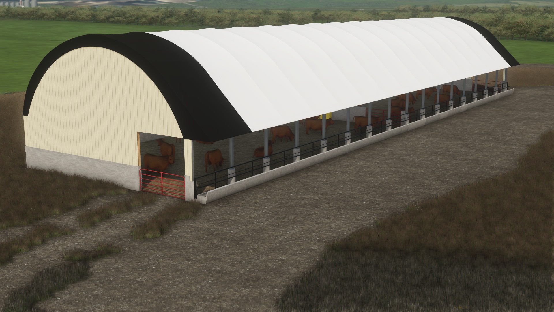 FS22 Hoop Cattle Barn by LJR Modding