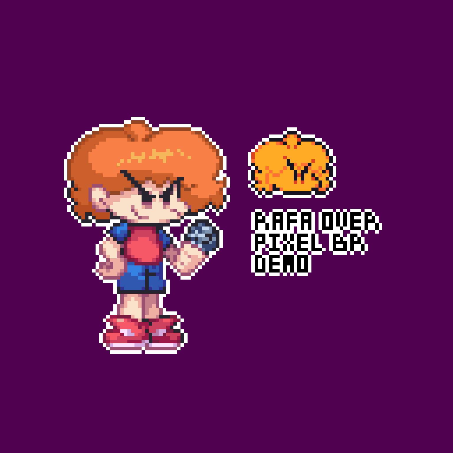 FNF' rafa over pixel BF DEMO by orafinha.13