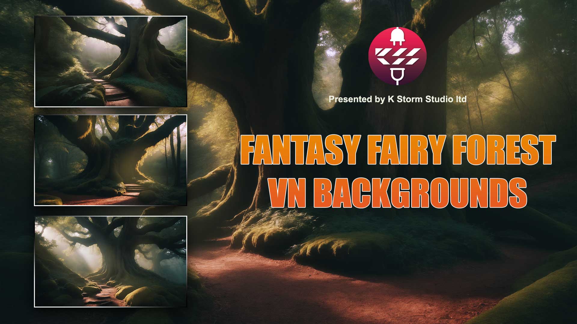 Fantasy Fairy Forest Visual novel backgrounds by K Storm Studio