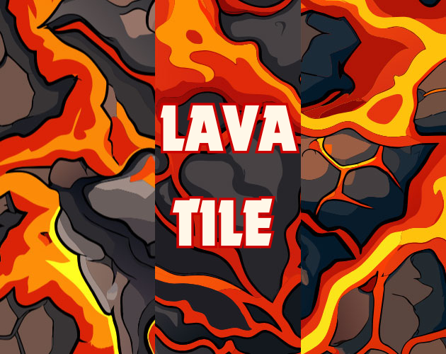 Burning lava texture tileable 2D asset pack by Fire Mage Studio