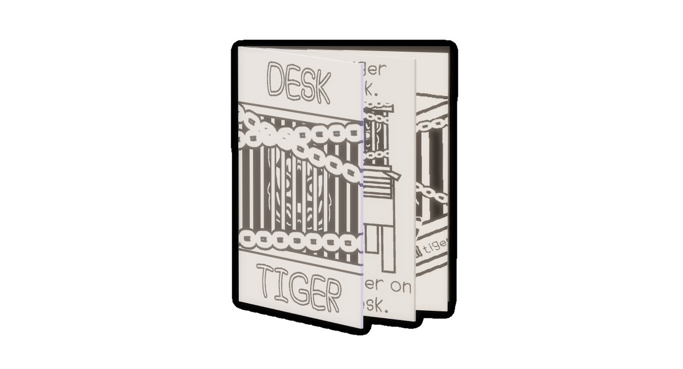 Desk Tiger by NamelessMeowMeow
