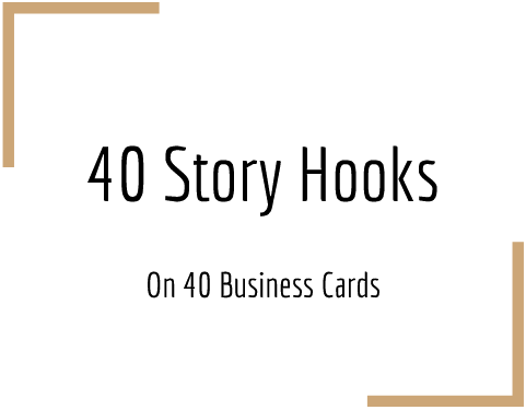 40 Story Hooks on 40 Business Cards by nimoos