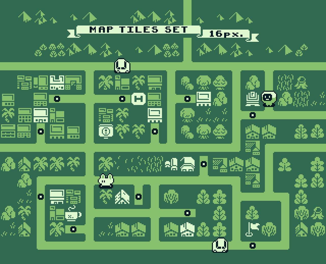 Map Tile Set 16px. by PiiiXL