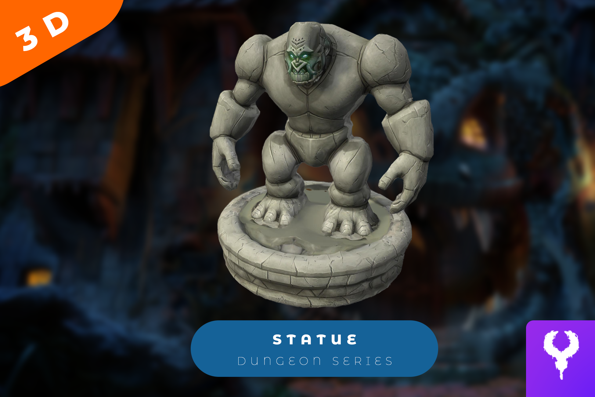 Cartoon Dungeon Statue by golemkin