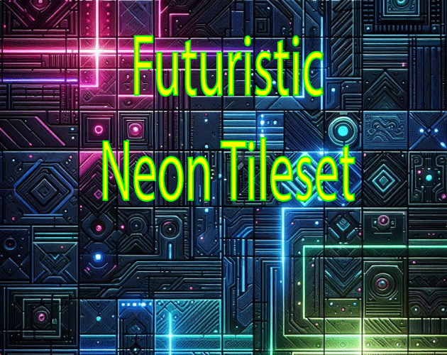 Futuristic Neon Tileset by Cosmic Lotus
