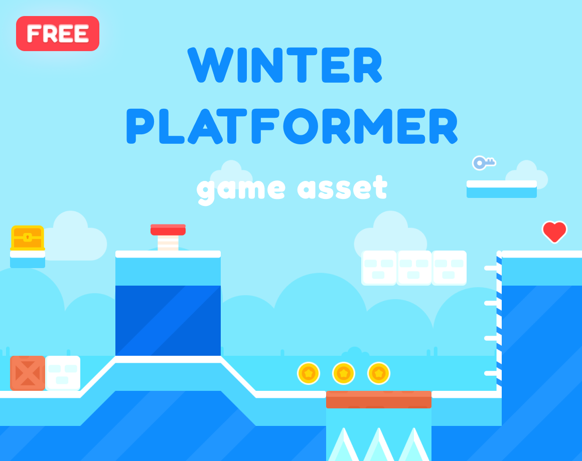 Winter Platformer Asset Pack by nemo