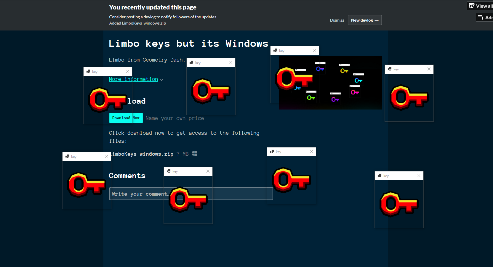 Limbo keys but its Windows by Mokotems