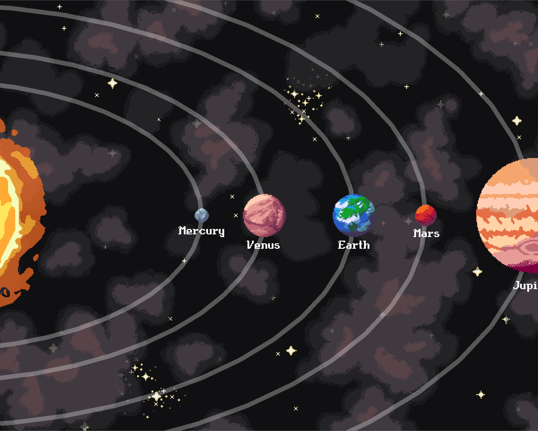 ☀️ Pixel Solar System by 🌻Helianthus Games🌻