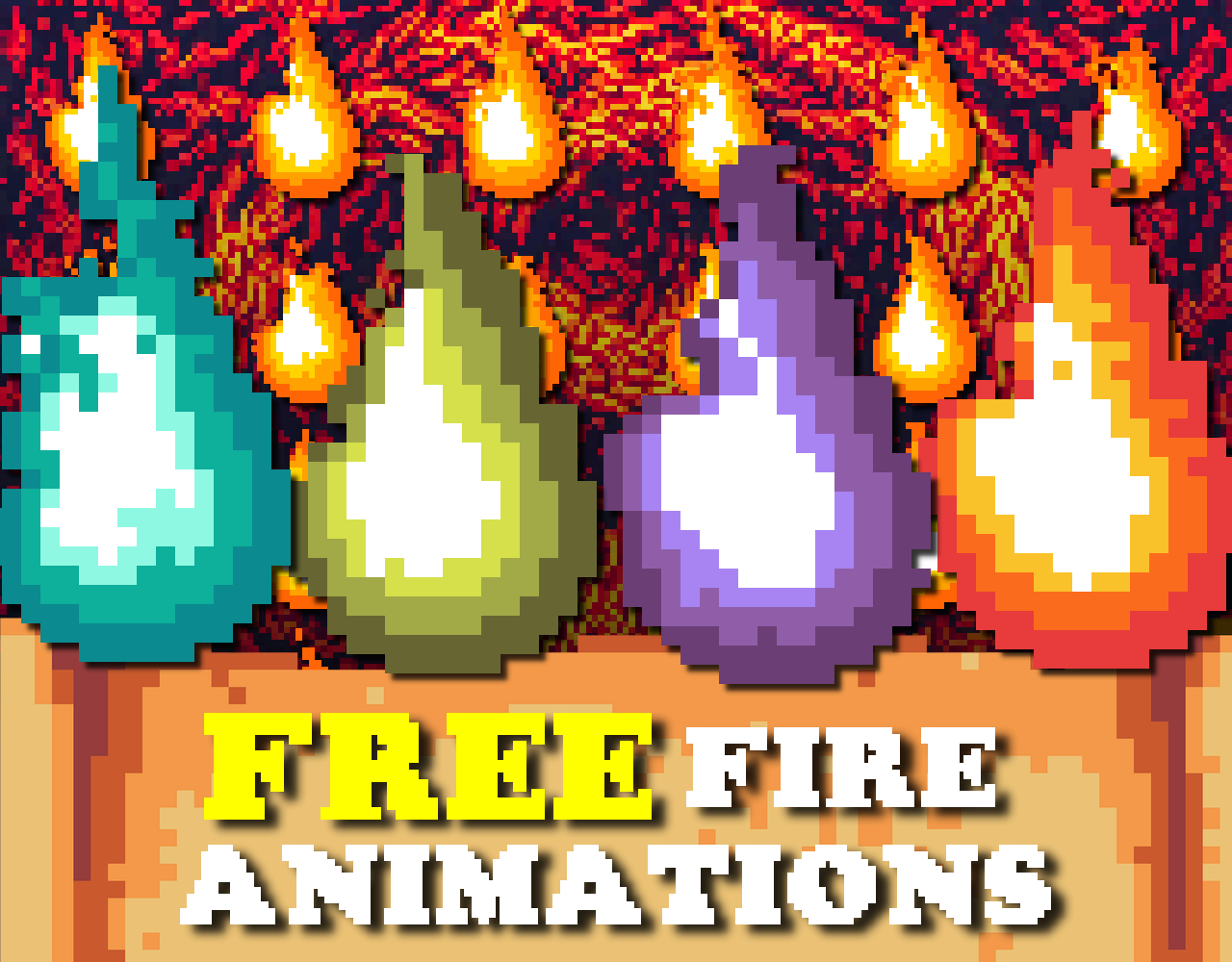 Fire Animation - Pixelart / Pixel Art sprite Fire Spells Pack RPG by ...
