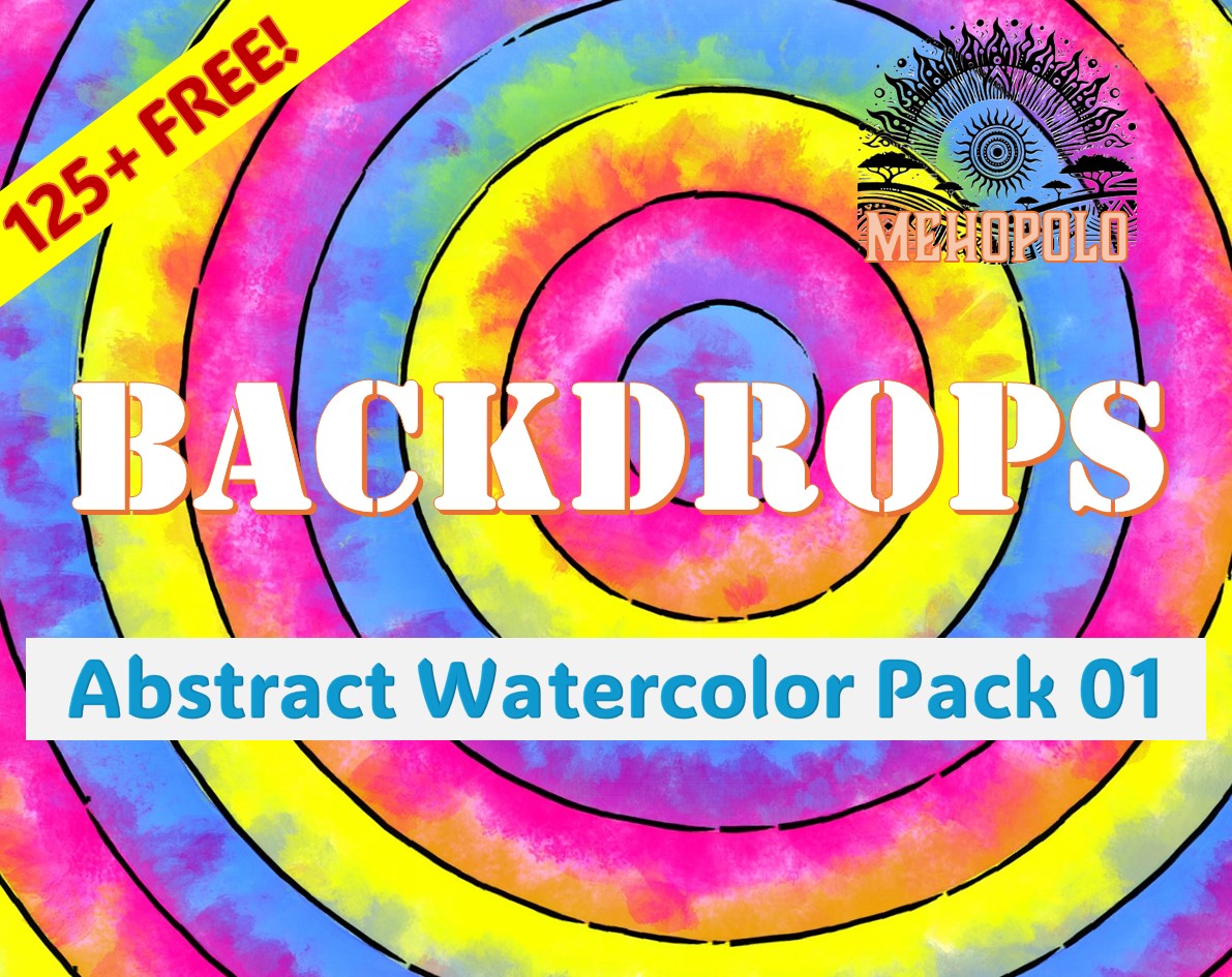 125+ FREE! WATERCOLOR ABSTRACT BACKDROPS by Mehopolo