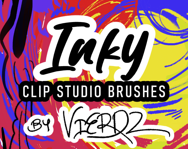 "Inky" Digital Brushes (CSP) by Vierdz