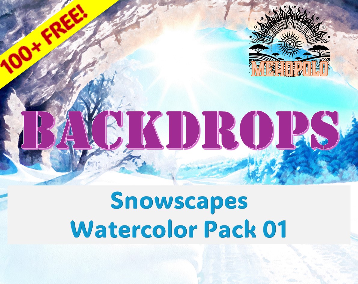 100+ Watercolor Snowscapes by Mehopolo