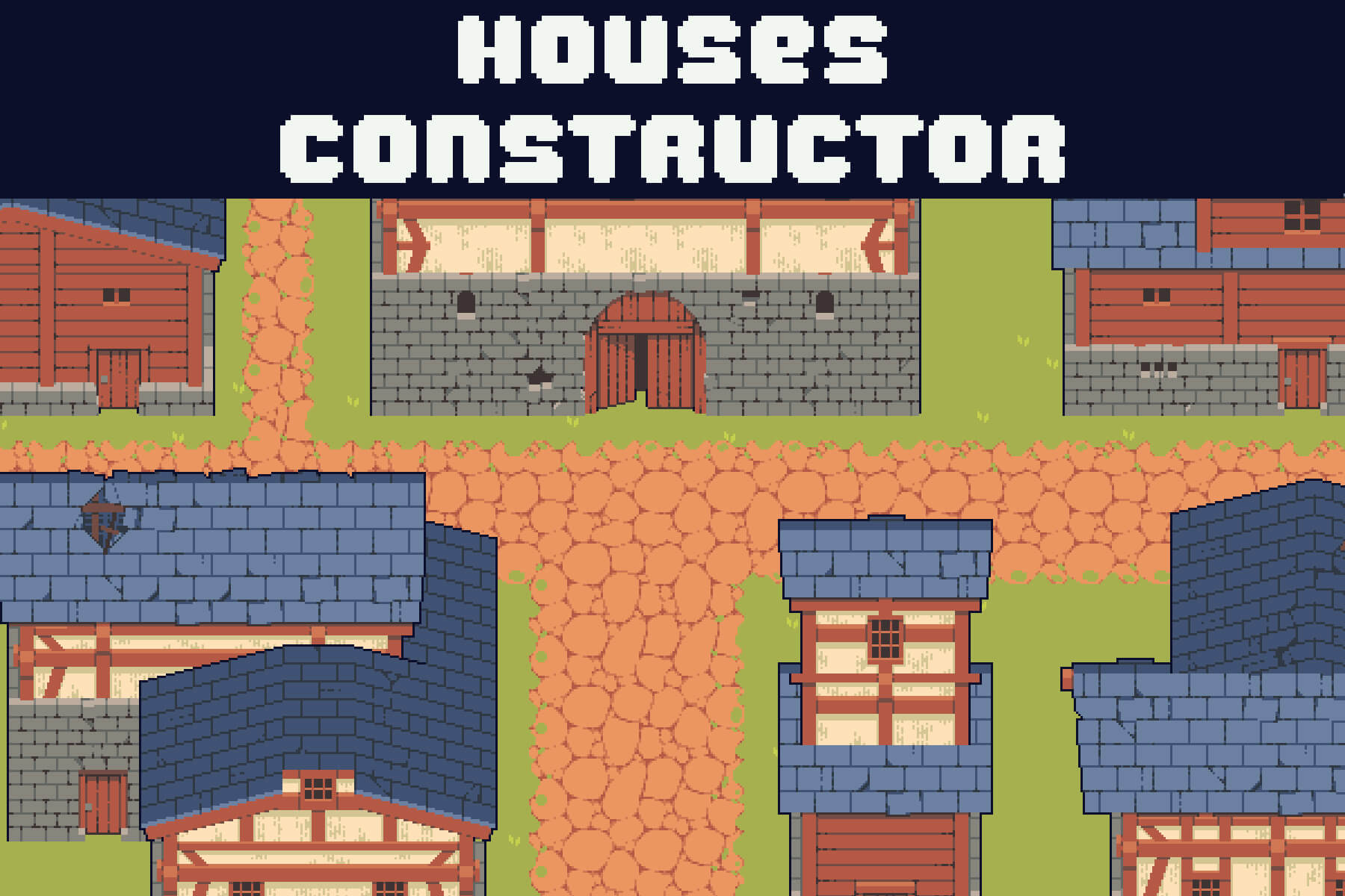 House Constructor Pixel Art for Top-Down by Free Game Assets (GUI ...